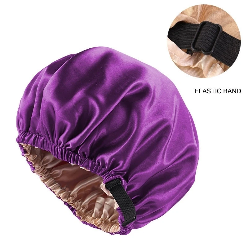 Styling-Satin-Hair-Cap-For-Sleeping-Night-Hat-Invisible-Flat-Adjusting ...