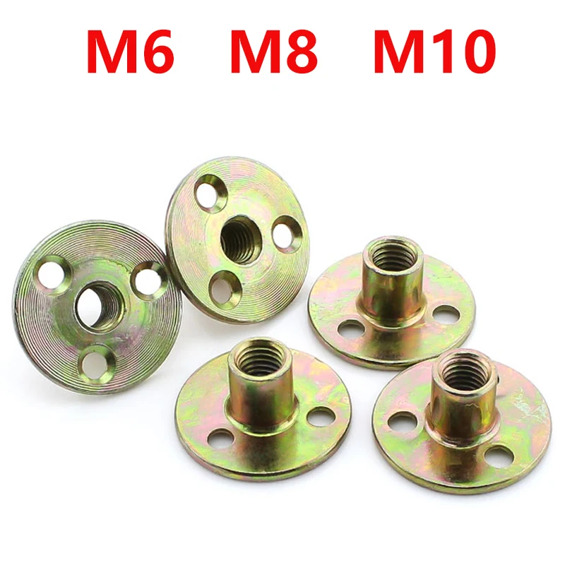 Furniture Plywood Pair Lock Nut, Sofa Leg Lock, Galvanized Three-hole Nut Nut Iron Plate Locking ...