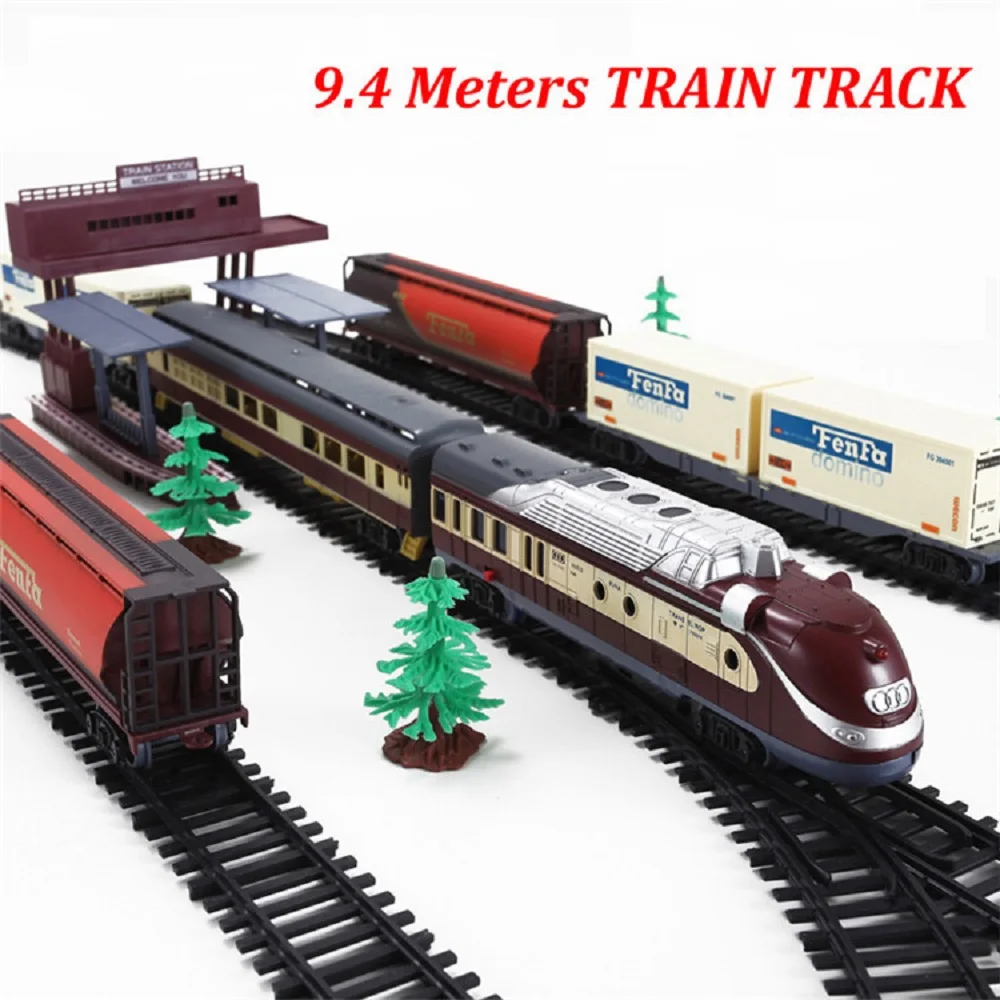 Super-Long-Electric-Rail-Car-Set-Classical-Modern-Train-Set-Assembly ...