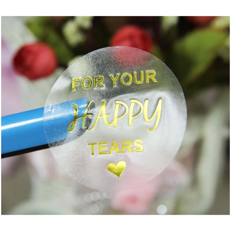 For Your Happy Tears Print Custom Stickers Label Wedding Stickers ...