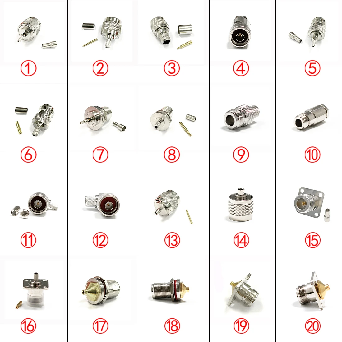 1PC-N-Type-Male-Female-RF-Connector-For-RG316-RG58-RG402-RG405-RG8 ...
