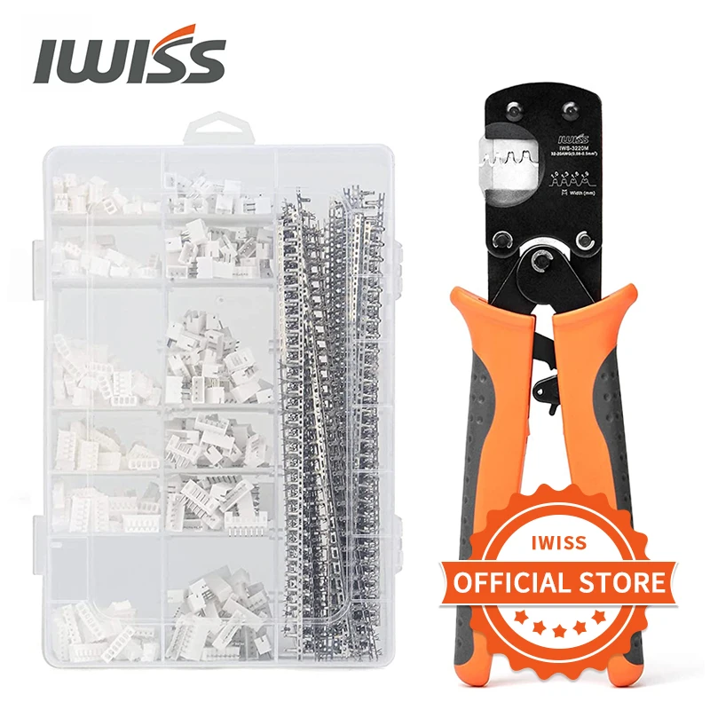 IWISS IWS-3220M Crimper Plier 0.03-0.52mm² 32-20AWG Micro Connector Ratecheting Crimping Tool ...