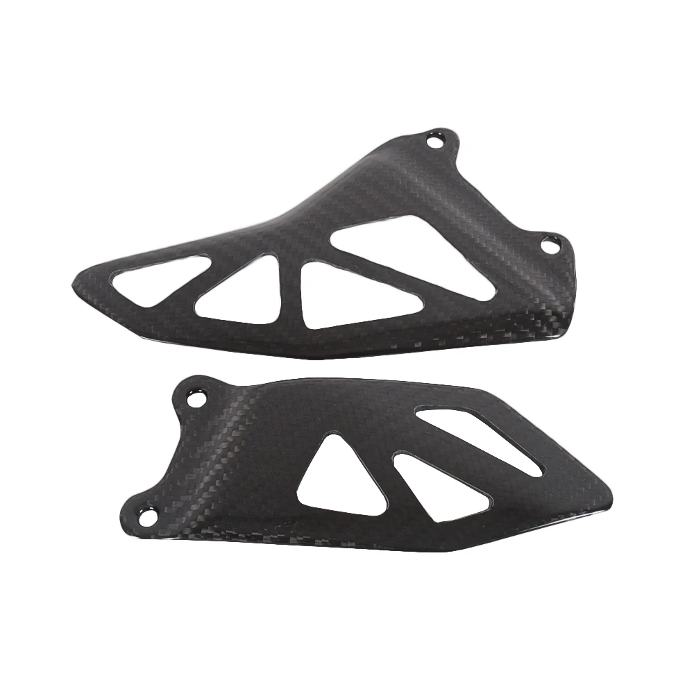 New 100% Carbon Fiber Motorcycle Heel Guard Rearset Plate Foot Peg ...