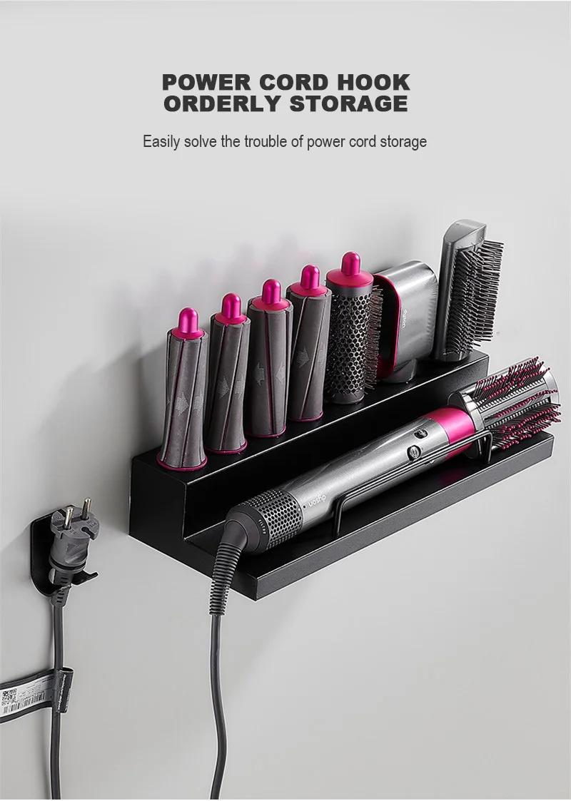 Suitable For Dyson Airwrap Wall-mounted Dryer And Hair Curler Storage ...