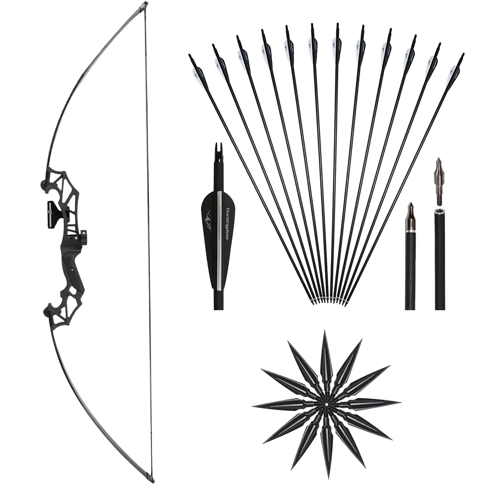 54inch Archery Takedown Recurve Bow and Arrow Set 30lb/40lb Right Hand ...