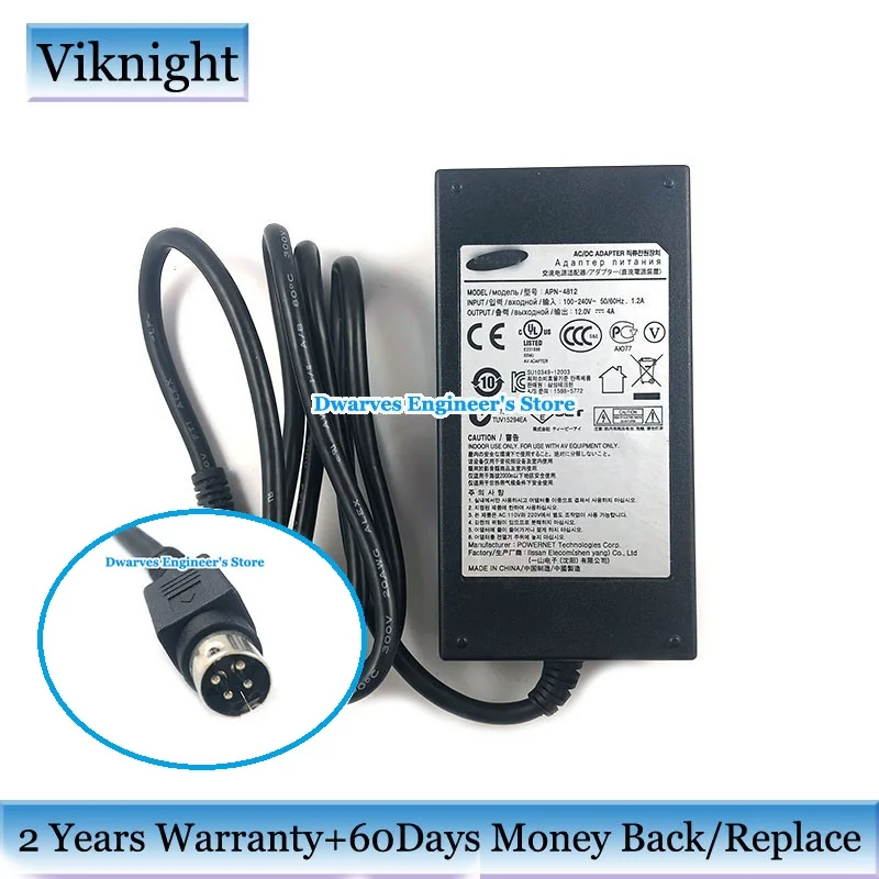 Genuine-APN-4812-AC-adapter-for-samsung-ADP-5412A-ADP-4812-DVR-SHR ...