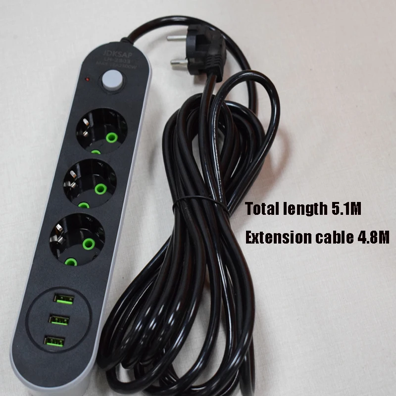 Extension Cable Universal Socket | Electrical Extension Cord Socket ...