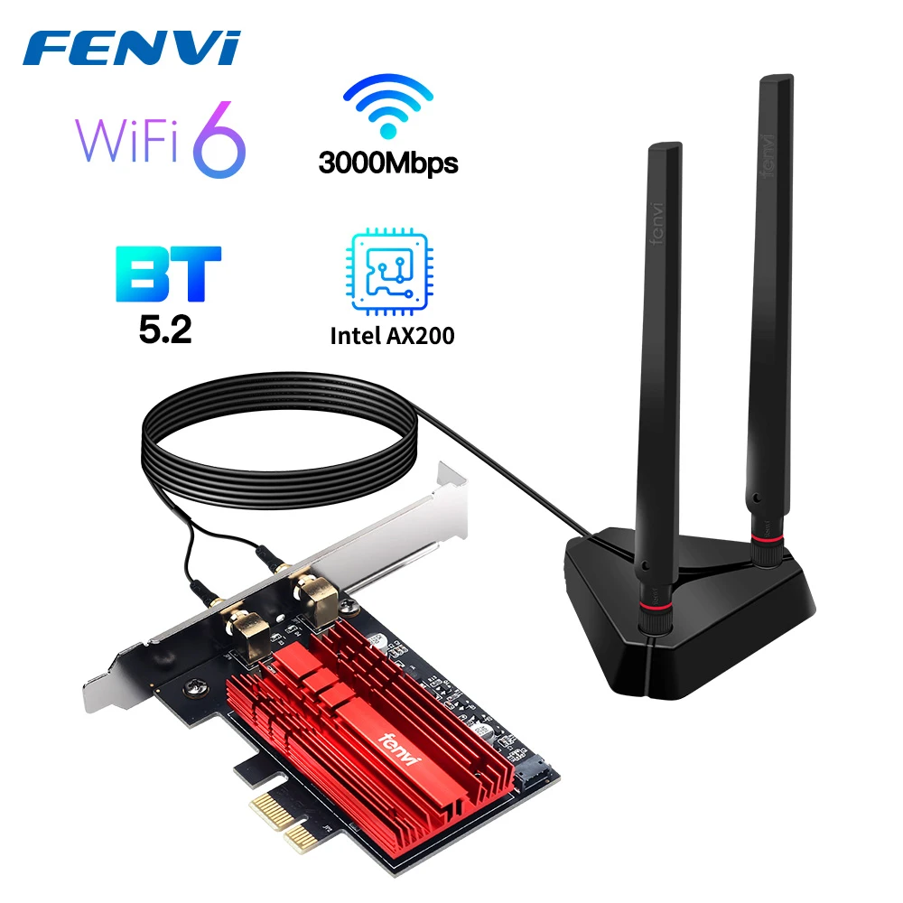 3000Mbps Wifi6 Intel AX200 PCIe Wireless Wifi Network Adapter Wi-Fi 6 ...