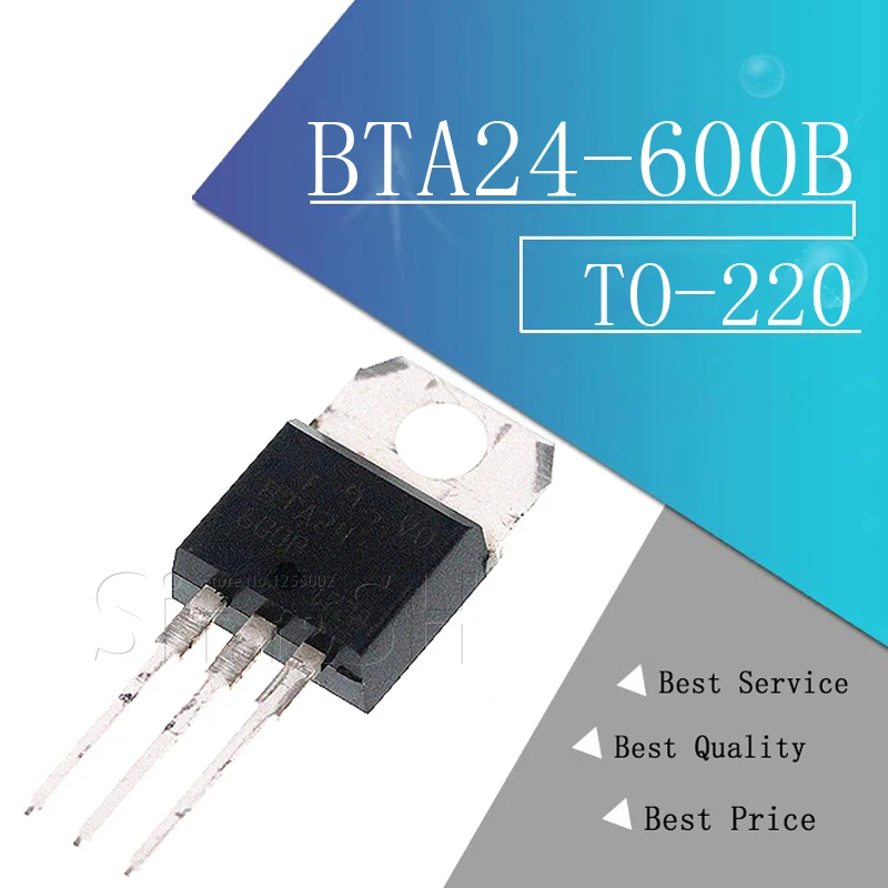 10 개/몫 BTA24 600B BTA24 600 BTA24 Triacs 25 Amp 600 볼트 TO 220 새로운 원본 ...