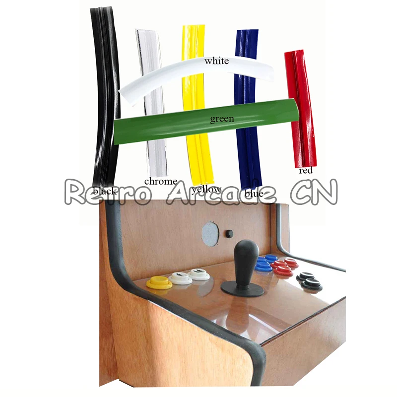 32.8ft 10m Length 16mm/19mm Width Arcade T Molding Plastic Cabinet Edge ...