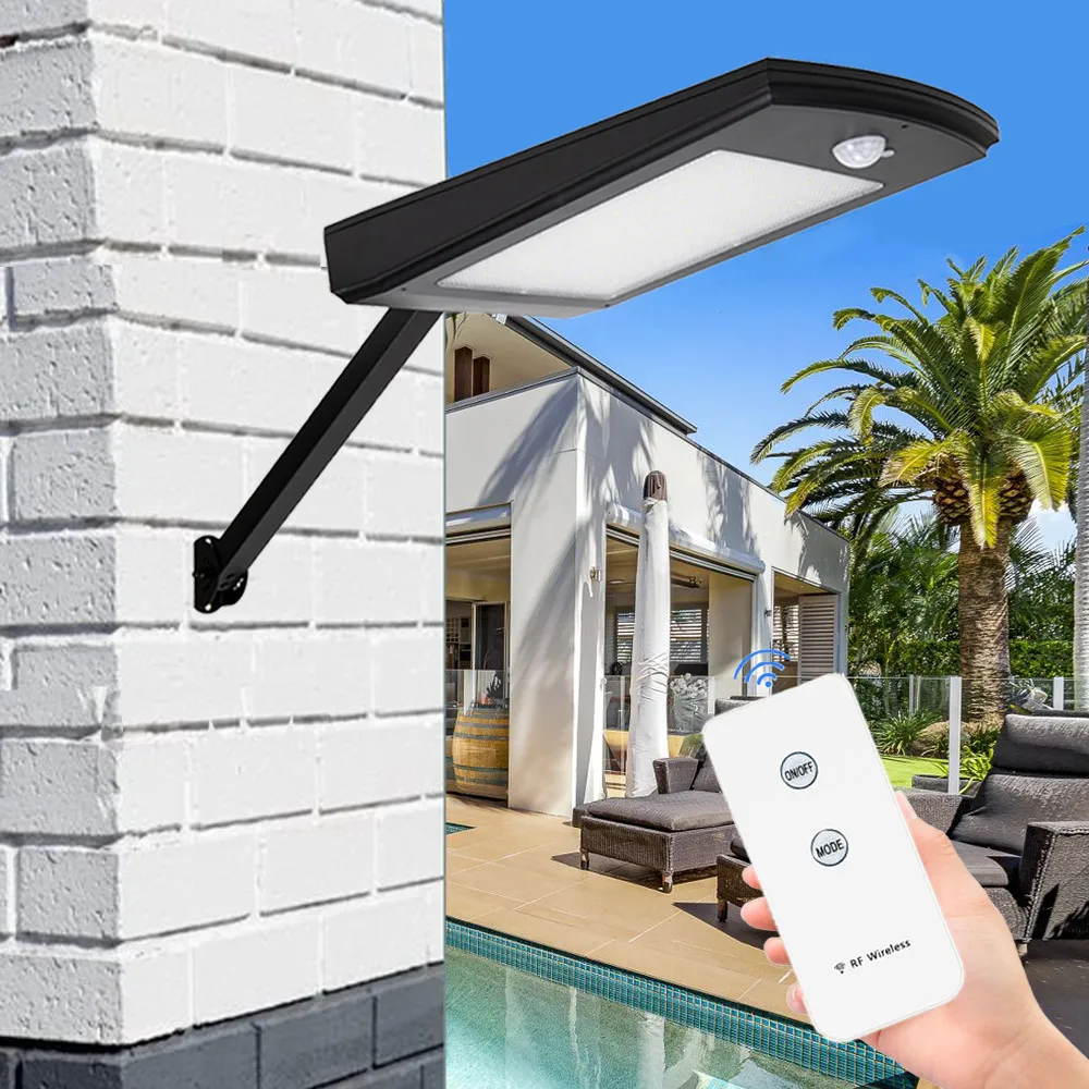 60 LED Solar Light Outdoors PIR Solar Lamps For Garden 4Modes Solar ...