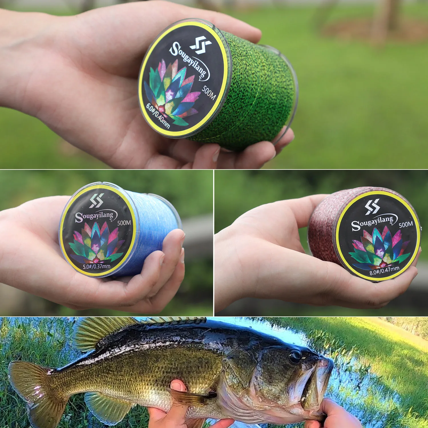 Fil de pêche,ligne de pêche Monofilament Invisible,fil de Nylon pour ...
