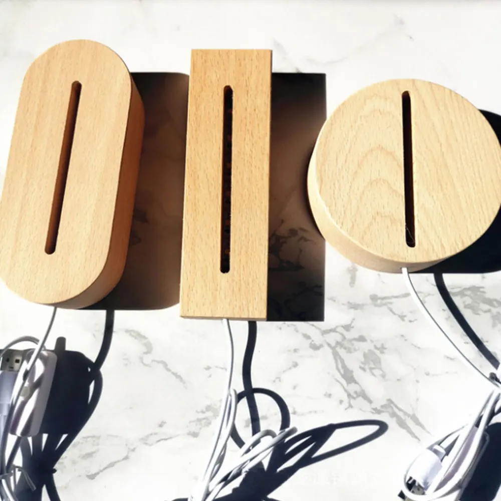 3D-Wooden-Lamp-Base-LED-Table-Night-Light-Base-For-Acrylic-Warm-White ...