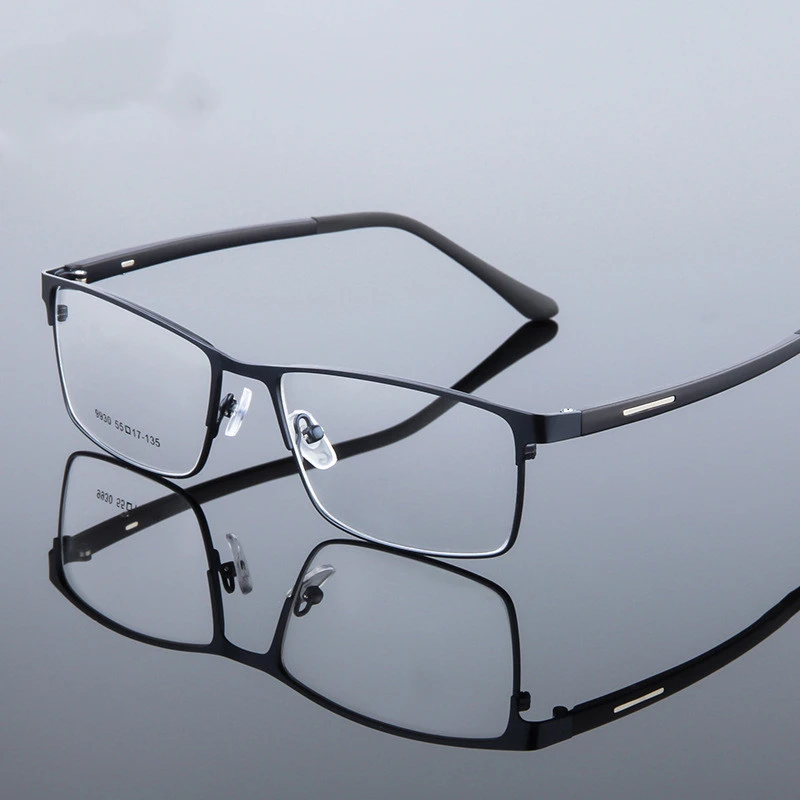 Alloy Eyeglasses Frame Men Thin Metal Square Myopia Prescription Full ...