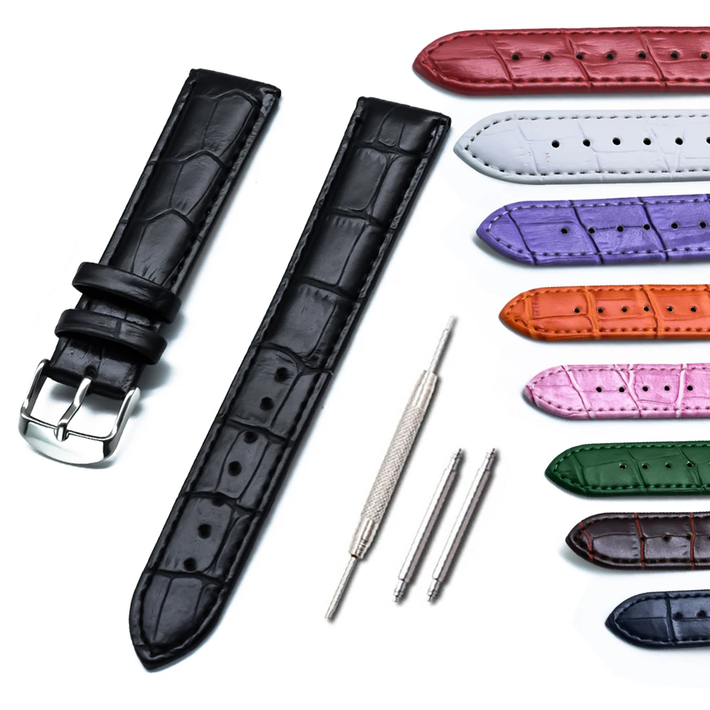 Genuine-Leather-Watchbands-18mm-20mm-22mm-Watch-Steel-Pin-Buckle-Band ...