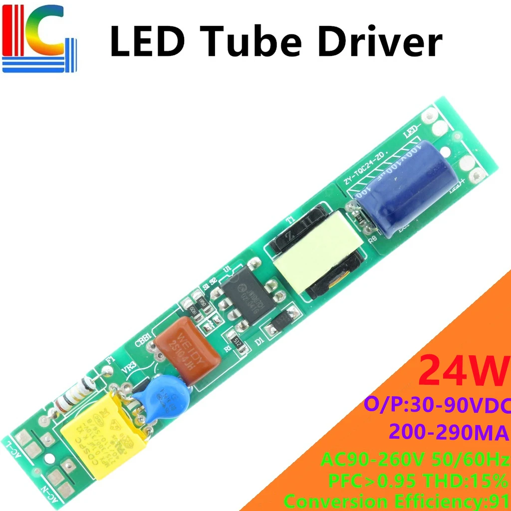 Freeshipping 20w 22w 24w Led Tube Driver Adapter 250ma 260ma 270ma ...