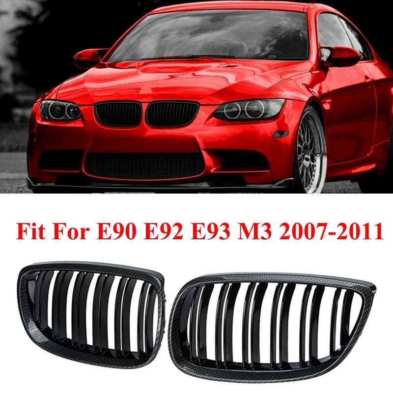 for-BMW-E90-E92-E93-M3-328I-335I-2007-2011-Carbon-Fiber-Look-Front ...