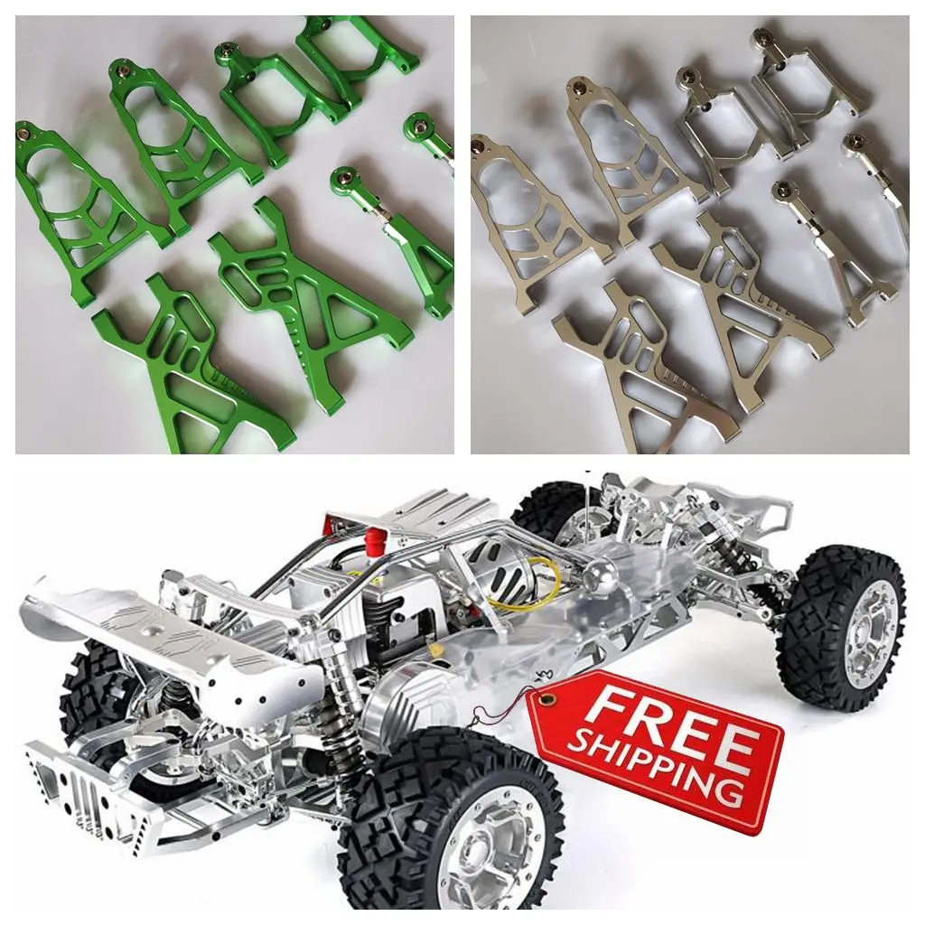 Aluminium Alloy Front + Rear Upper Lower Supension Arm set for HPI KM ...