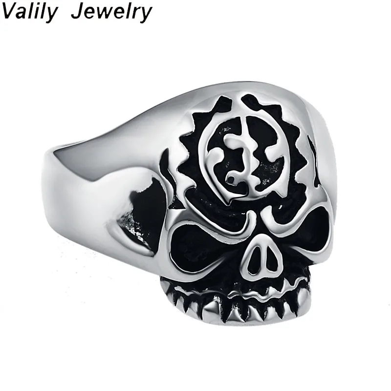 Valily-Men-s-Punk-Skull-Ring-Vintage-Biker-Skull-Head-Silver-Tone-Ring ...