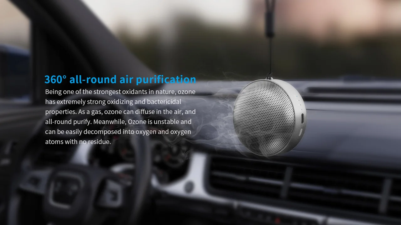 Ozone Generator 50mg/h Portable Mini Air Purifer Deodorizer Fridge ...