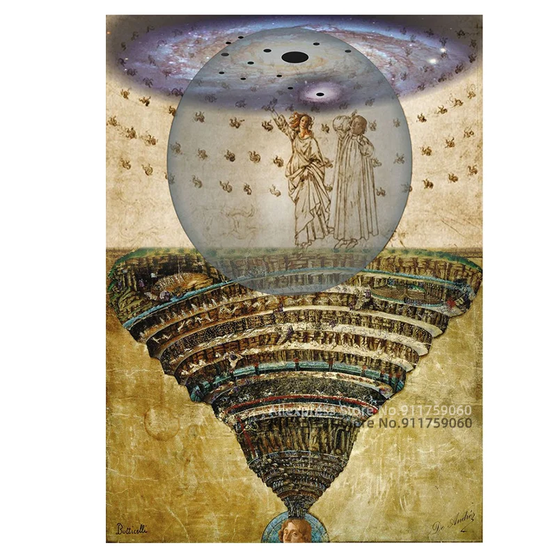 Botticelli Mappa Dellinferno Alta Risoluzione Mappa Inferno Dante