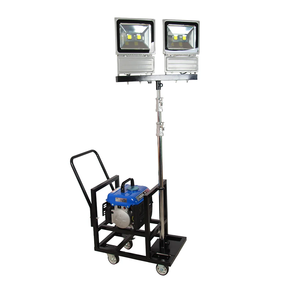 4x100w light 4.5m engine road construction lighting equipment mobile ...