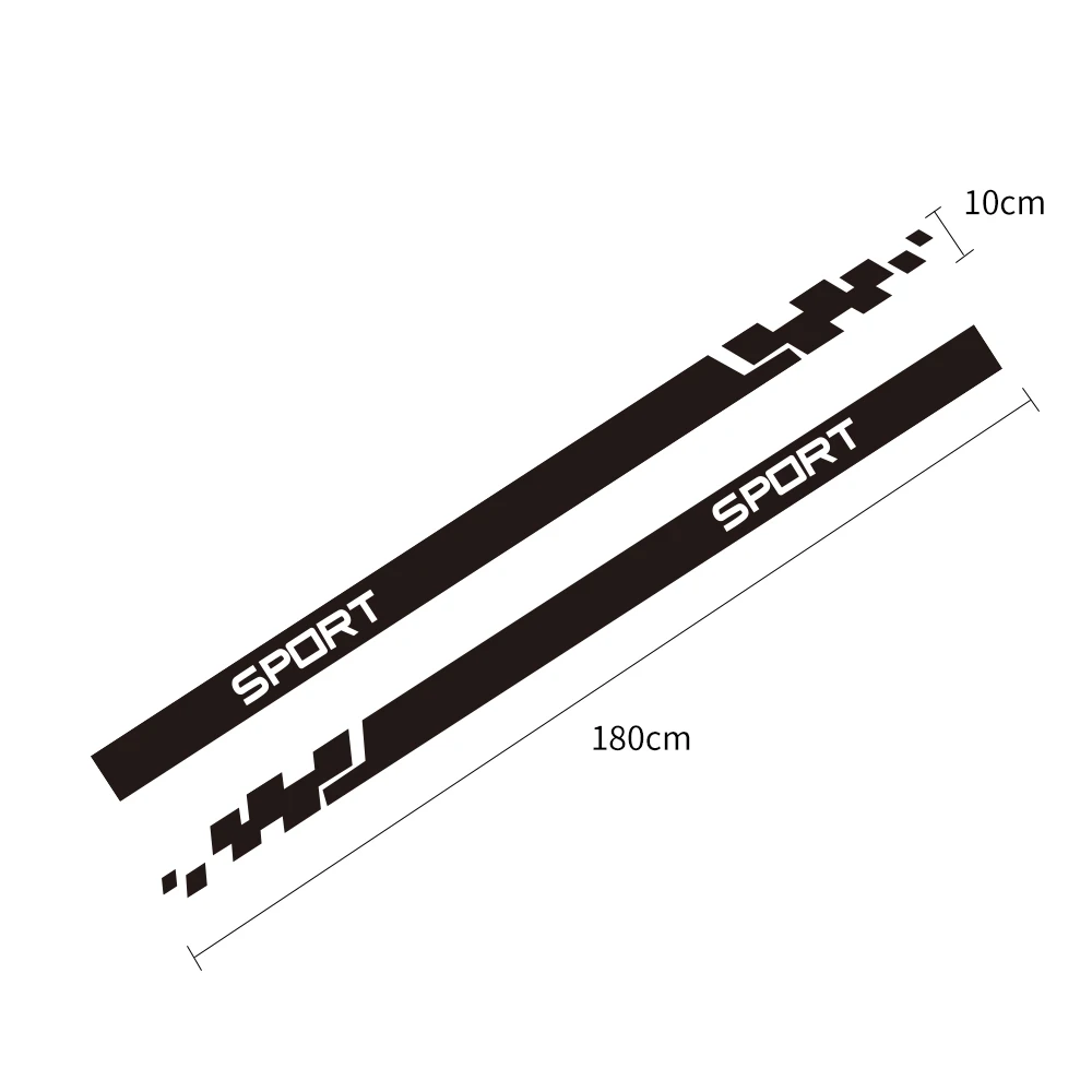 사륜atv액세사리 자동차 스티커 자동차 비닐 필름 랩 양면 줄무늬 장식 스타일링 데칼 자동차 스포츠 튜닝 Diy 자동차 액세서리 2 개 Best Top5