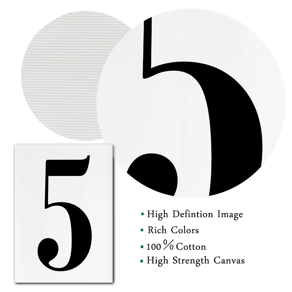 Number 5 Black And White