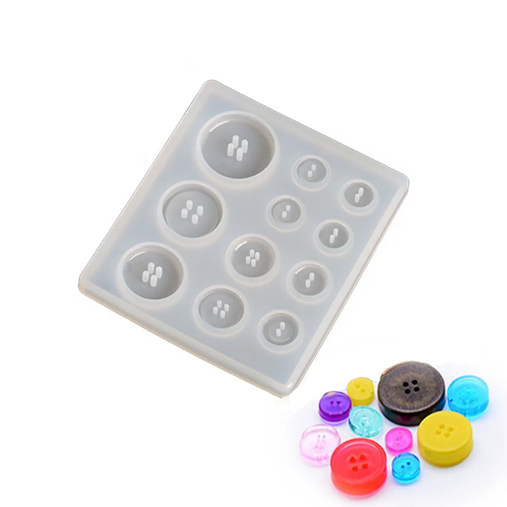 DIY Silicone Mold Button Epoxy Resin Mold Handmade DIY Charms Jewelry ...