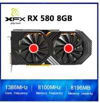Used XFX RX 580 8GB 256bit GDDR5 desktop pc gaming graphics cards vide ...