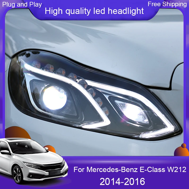 자동차 led 헤드 라이트 벤츠 E 클래스 W212 E200 E260 E300 headlights14 16 led drl H7 ...