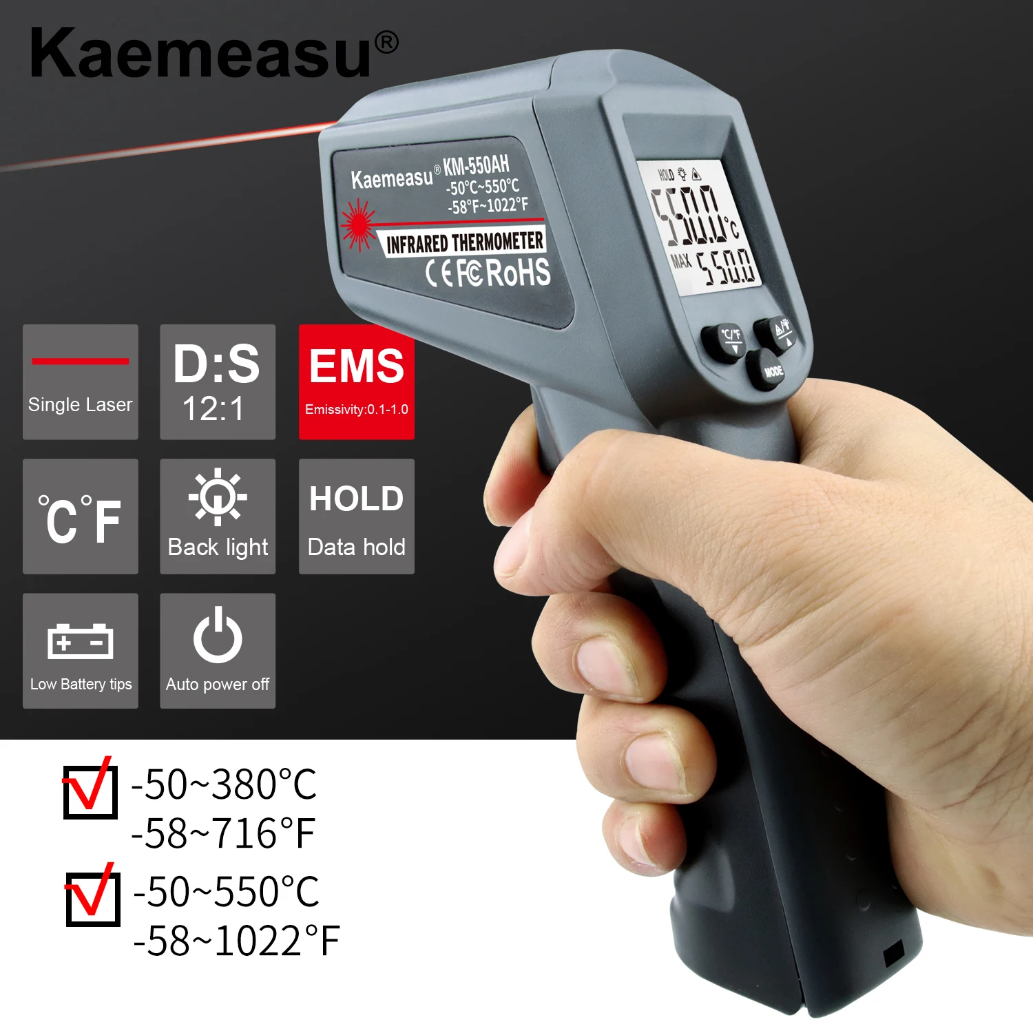 Kaemeasu-Handheld-Digital-Infrared-Thermometer-Non-Contact-Electronic ...