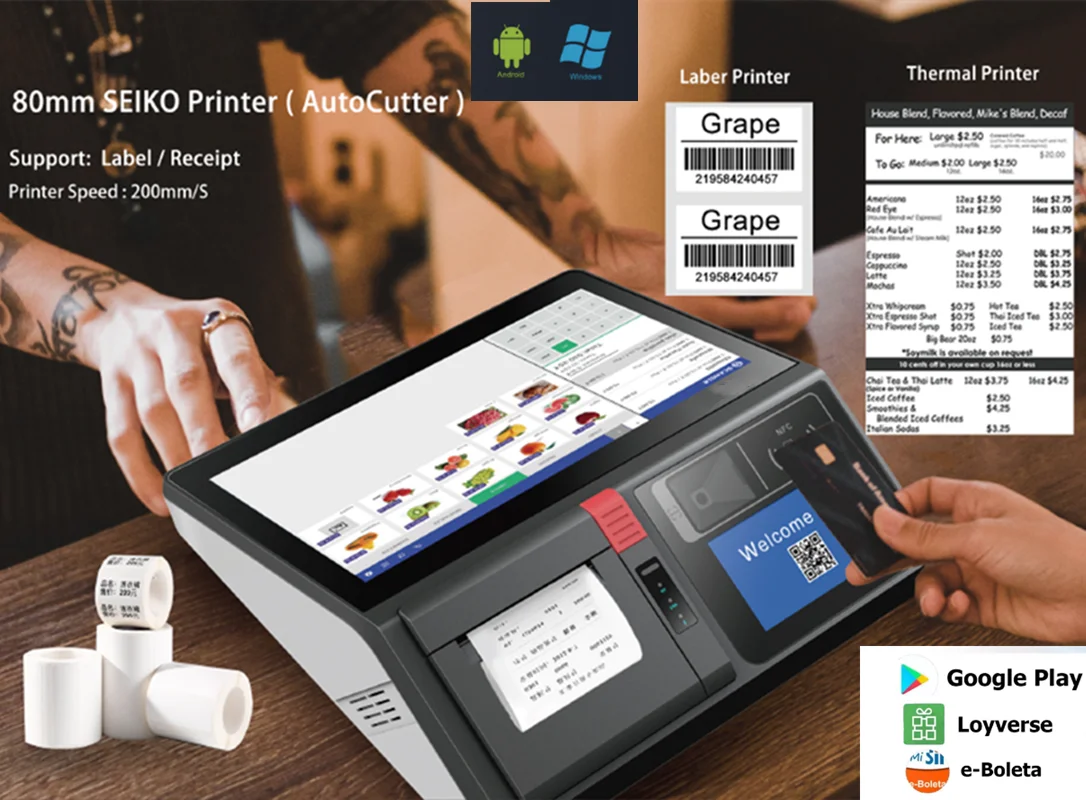 Cash Register Supermarket Catering Touch Screen Ordering Machine ...
