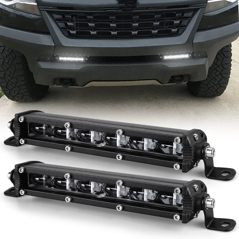 6D Ultra Slim led work light bar 7 inch Driving Fog Lamp 4x4 led bar ...