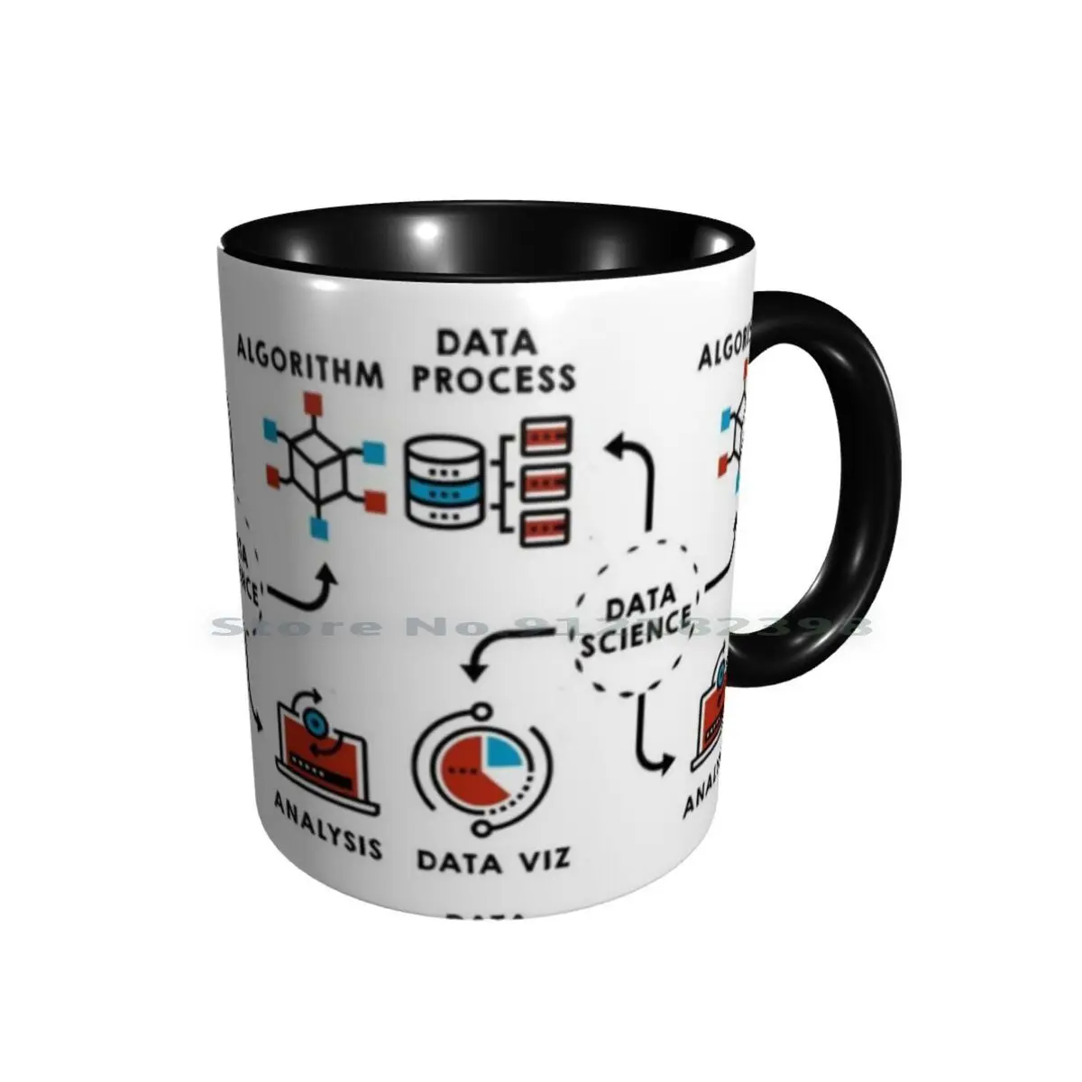 Data Science Designs Ceramic Mugs - Mon Science