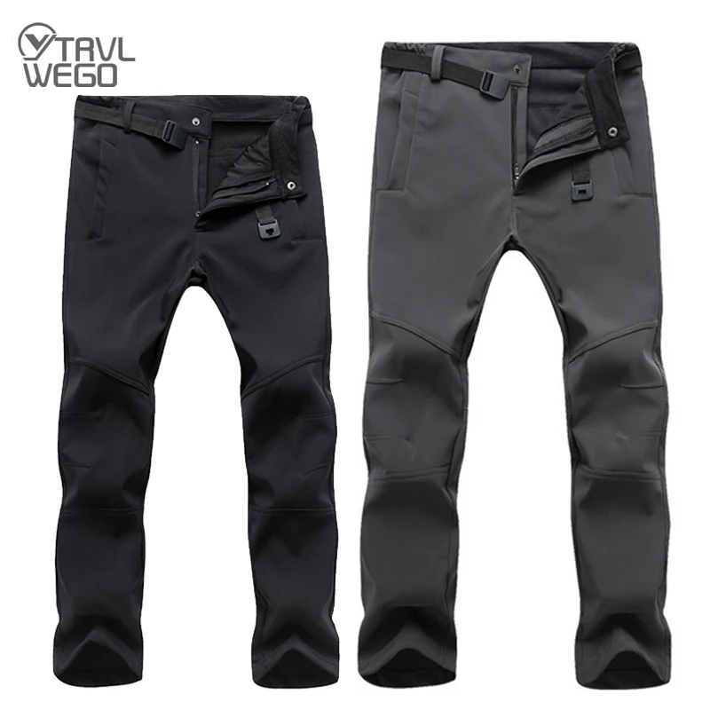 TRVLWEGO Pantalones cálidos de invierno para hombre, pantalón de concha ...