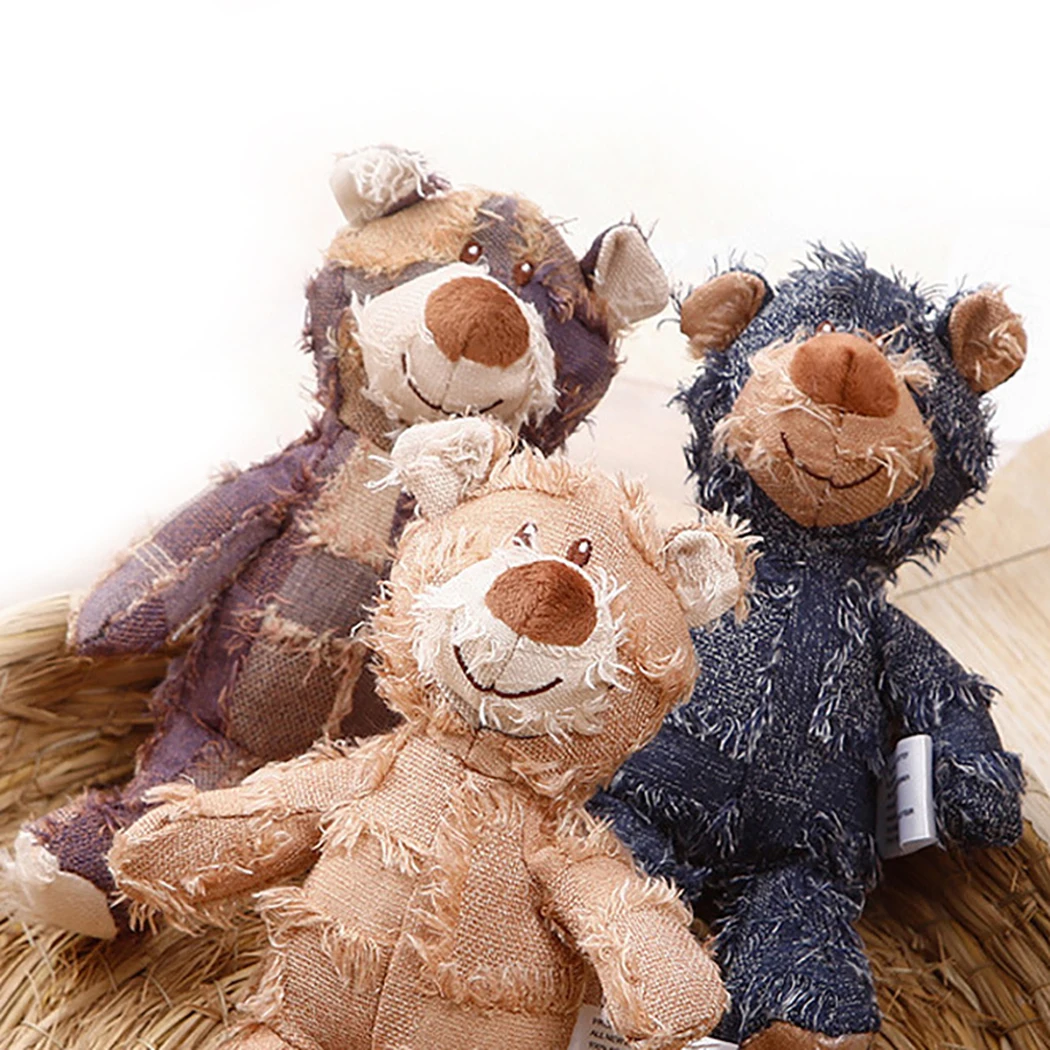 Legendog Cute Pet Dog Toys Squeaking Stuffed Bear Shape Plush Toys For ...