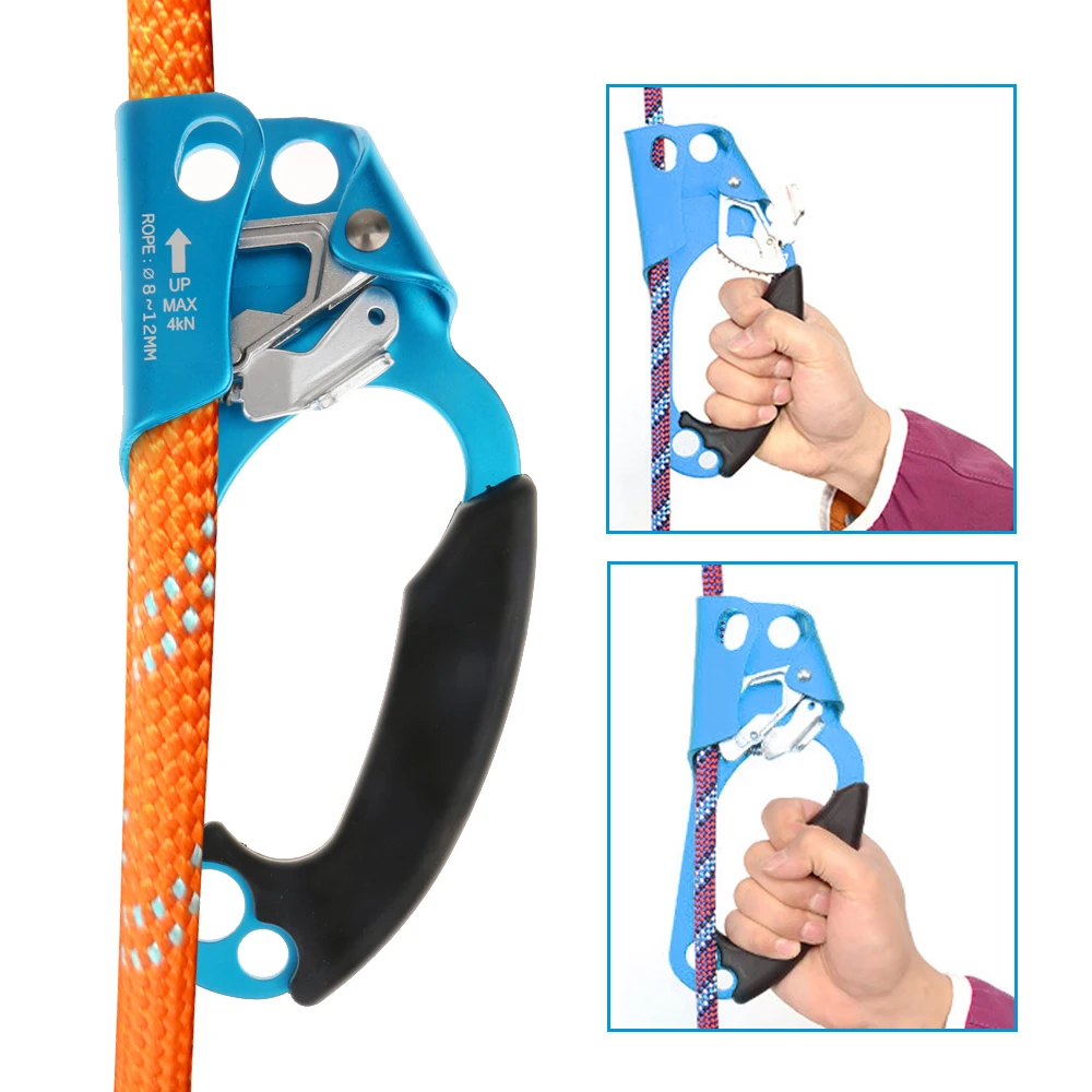 1 Pcs 4KN Hand Ascender Rock Climbing Tree Arborist Rappelling Gear ...