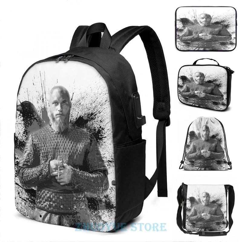 Ragnar-Lothbrok-b-w-mochila-con-estampado-gr-fico-divertido-para-hombre ...