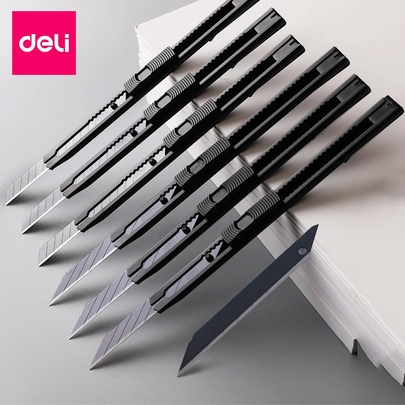 Deli Utility Knife Metal Portable Small Paper Cutter Self Lock Design ...
