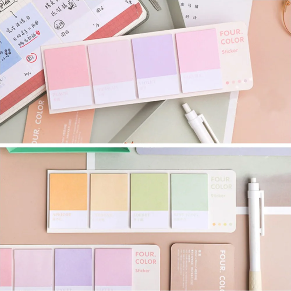 Bloc de notas creativo de serie de cuatro colores, libreta de notas ...