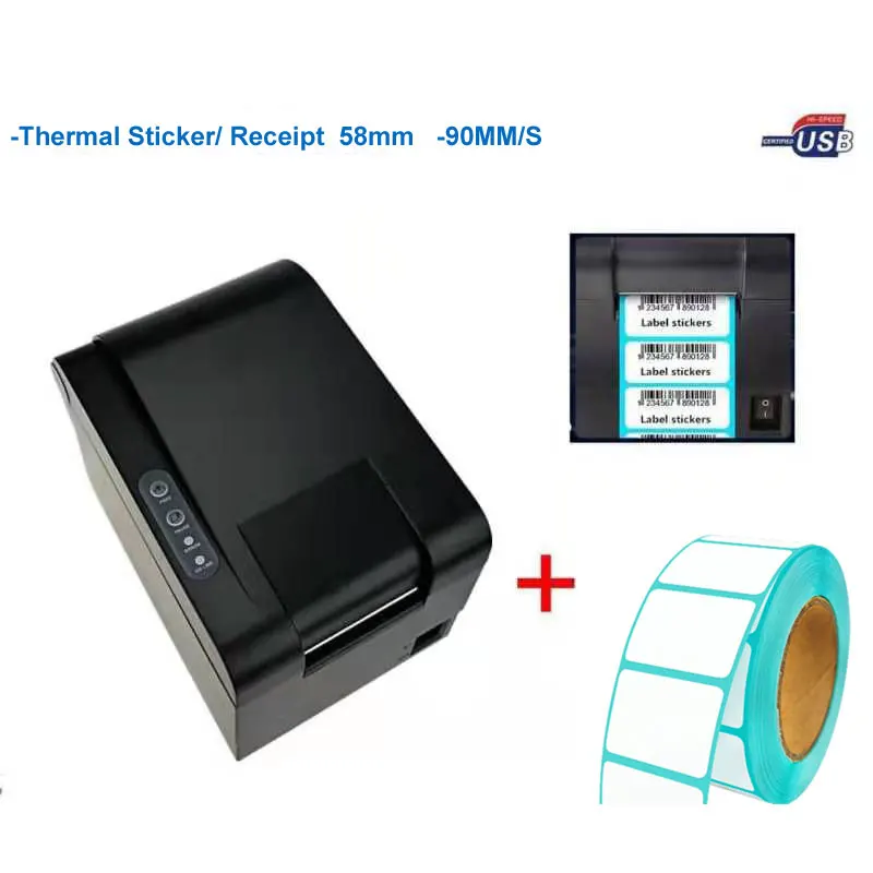 New Arrive High Quality Barcode Printer Sticker Printer Qr Code The Non ...