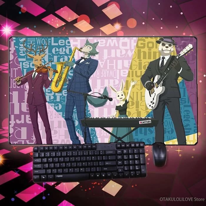 Anime Beastars Haru Louis Juno Legoshi Mice Mat Large Thicken Pc Laptop ...