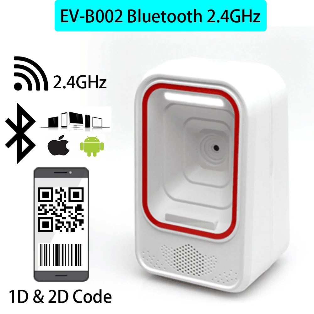 Wireless Barcode Scanner 1d & 2d Wireless Desktop Barcode Scanners With ...