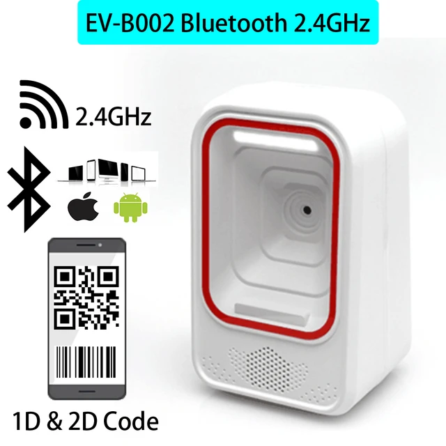Wireless Barcode Scanner 1D & 2D Wireless Desktop Barcode Scanners With ...