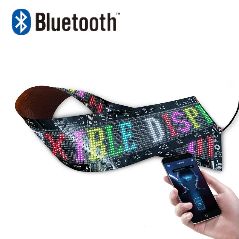 DIY Flexible 16*192 Pixels 1 Meter Bluetooth Rgb Programmable Scrolling ...
