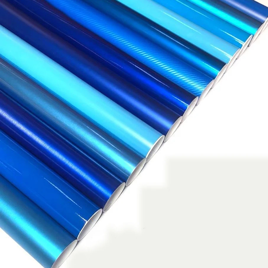 Blue Glossy Metallic Glitter Vinyl Car Sticker Vehicle Motorbike Car ...