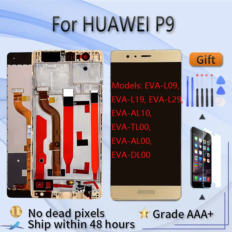 Montaje de pantalla LCD original para HUAWEI P9 EVA L09 L19 L29 ...