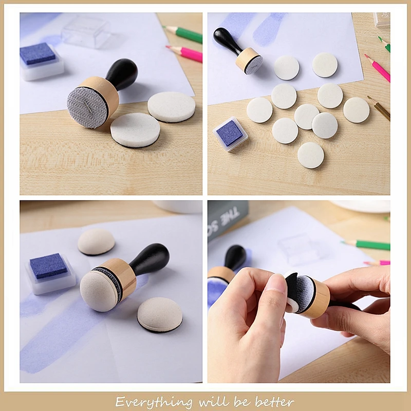 Mini Ink Blending Tools With Round/domed Foams Applying Inks And Paints ...