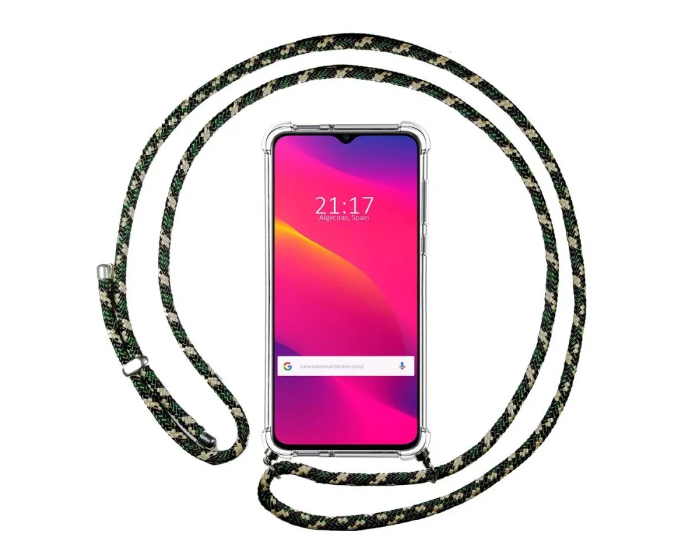 Transparent Pendant Case For Oppo A5 2020 With Green/gold Cordon ...